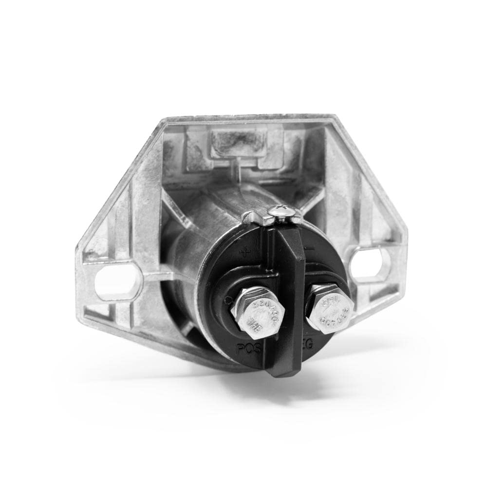 Pro Trucking Products 2 Way Wiring Connector Plug with Spring Guard, 200 Amp Capacity, 4 Gauge Cable and 2 Way Wiring Connector Socket, 200 Amp Capacity, 4 Gauge Cable