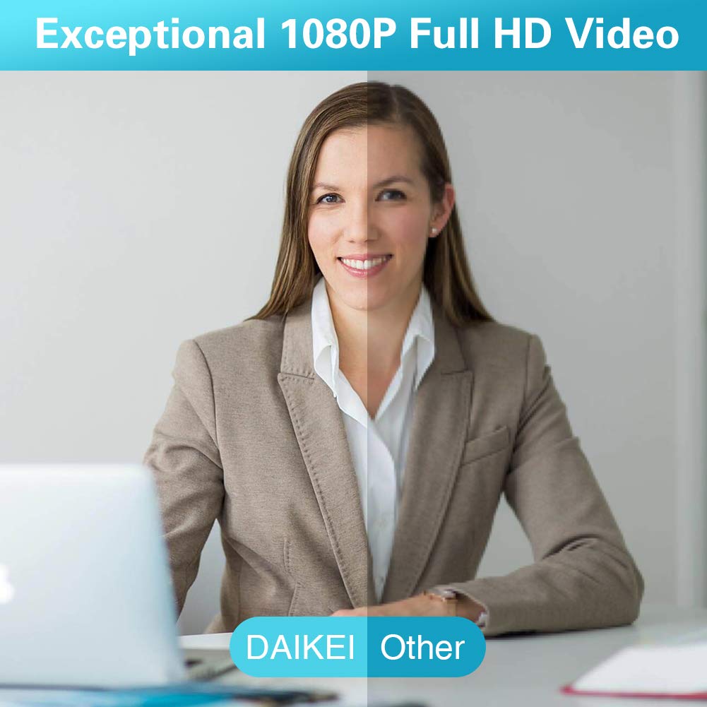 ZIQIAN HD Webcam 1080P Webcam,Live Streaming Web Camera with Stereo Microphone, Desktop or Laptop USB Webcam with 100 Degree View Angle for Conferencing, Streaming, Gaming.Video Calling (N5 Webcam)