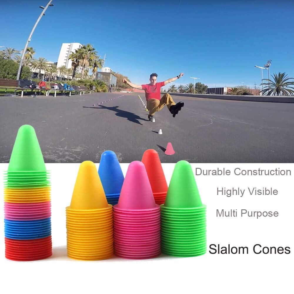 Mavvel Hurriman 40 Pack Slalom Cones Mini Agility Soccer Cones for Training, Kids Roller Skating