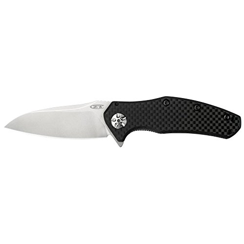 Zero Tolerance 0770CF Folding Knife; 3.25β High-Performance Crucible S35VN Steel Blade, Stonewashed Finish, Carbon Fiber Handle, SpeedSafe Assisted Opening, Liner Lock, Reversible Pocketclip; 3 OZ , black