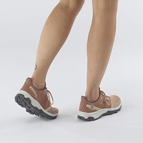 Salomon Outbound Prism Hiking Shoes for Women, Sirocco/Mocha Mousse/Alloy, 7.5