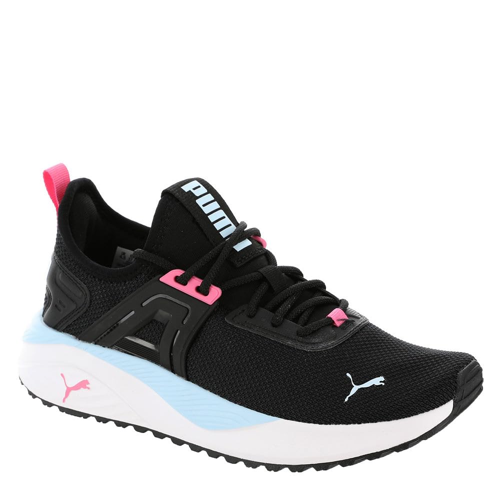 PUMA Women's Pacer 23 Sneaker, Black-Silver Sky-Strawberry Burst, 8.5