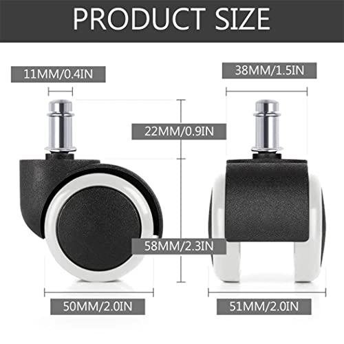 Office Chair Casters Caster Wheel Replacement Desk Chair Wheels Castor Universal Size 5PCS