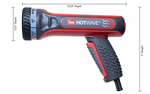 Rheem HotWave Multipurpose Heated Hose Nozzle Sprayer, Red