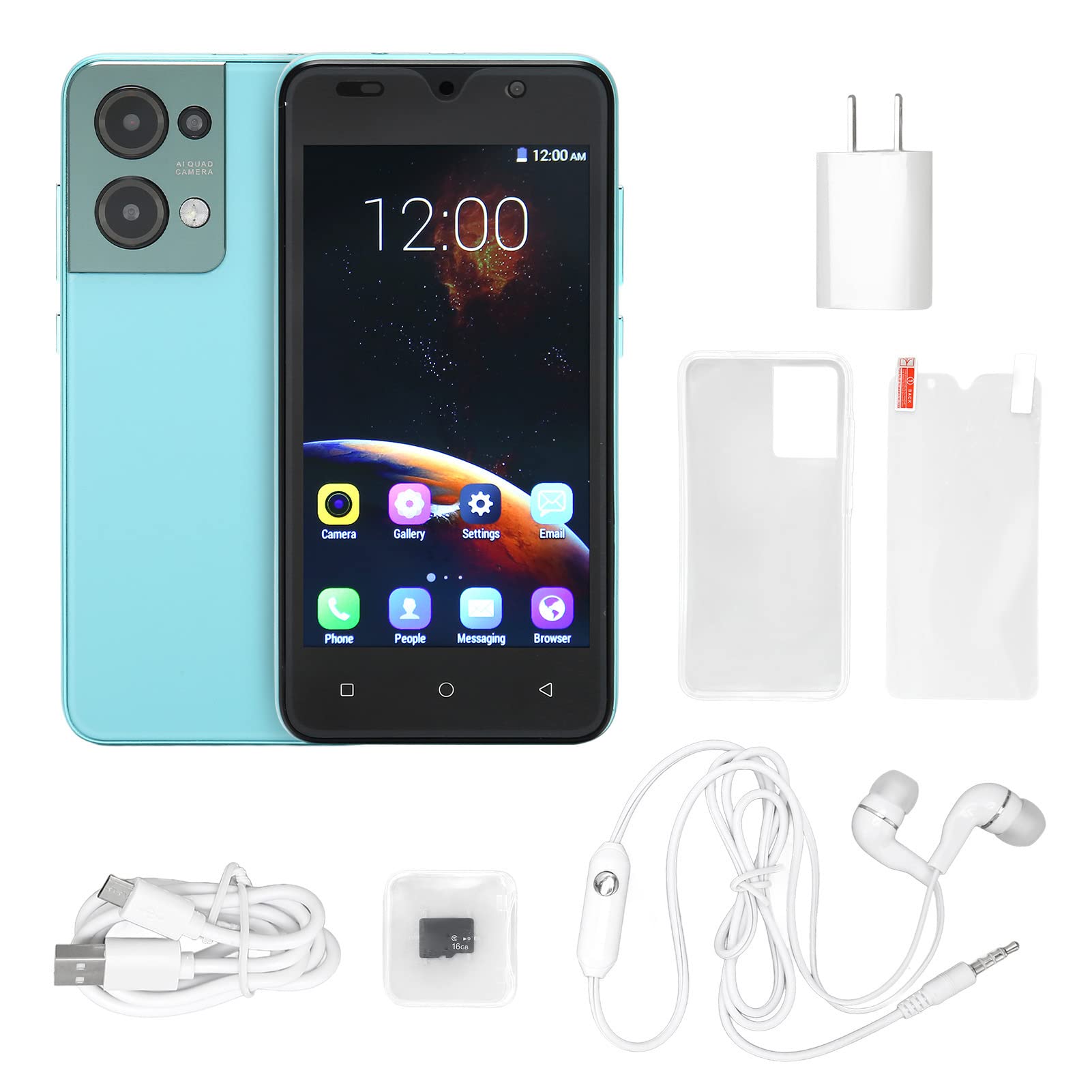 Pssopp HD Smart Phone GPS Navigation Smartphones 4000mah for Office (Green)