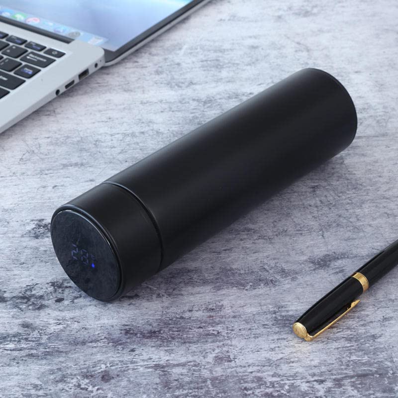 Smart Water Bottles with Digital Temperature Display Coffee Tea Infuser Bottle LED Thermal Cup Double Walled Vacuum Insulated Stainless Steel Flask Leak Proof Travel Mug Keep Warm…