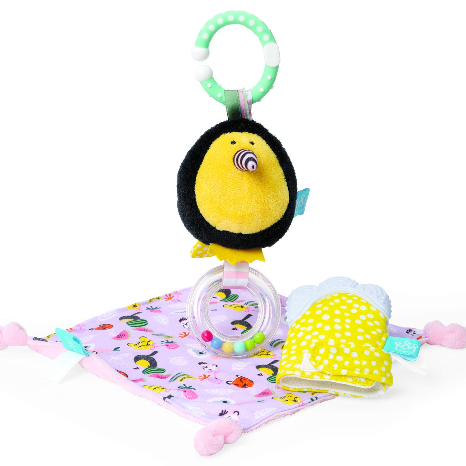 Manhattan Toy Toucan Crib & Baby Travel Accessory Brahms's Lullaby Pull Musical Toy