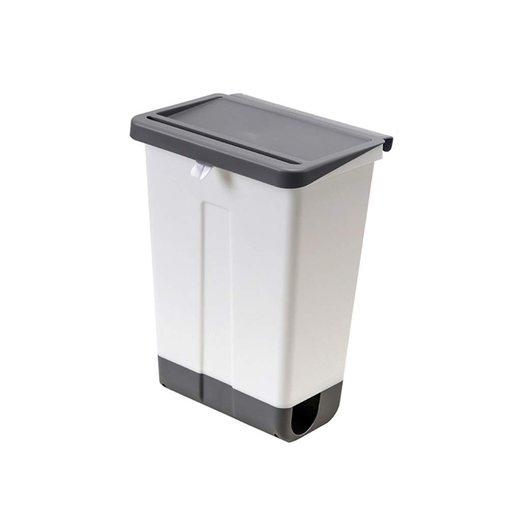 MCCONS Trash Can Kitchen Trash Can Plastic Wall Mounted Trash Bin Waste Recycle Compost Bin Garbage Bag Holder Waste Container Bathroom Dustbin