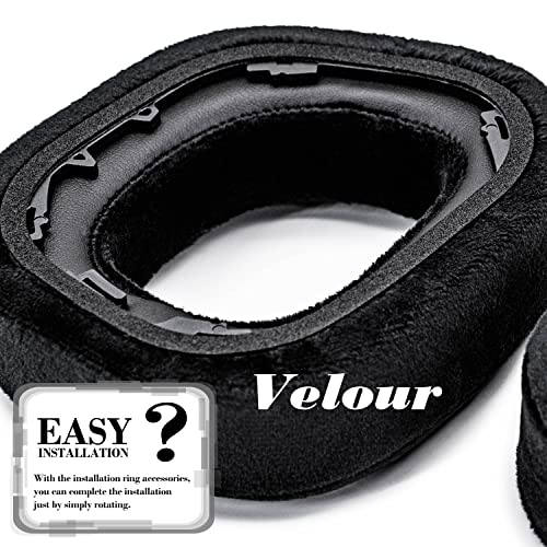 ZIXUANCUSHION HS80 Ear Pads Compatible with HS80 RGB Headset - HS80 Ear Cups/1.18 Inches Thick/Memory Foam Ear Cushions (Velour)