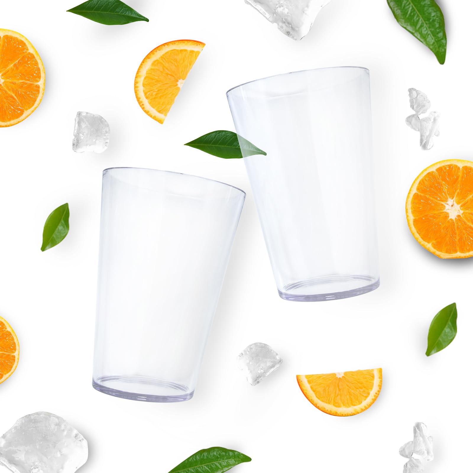 REALWAY 32 OZ Large Plastic Cups Reusable,Clear Unbreakable Iced Tea Tumblers, Set of 6 Stackable Drinking Cups for Poolside Party Home Travel BPA-free Top-rack Dishwasher Safe,Freezer Safe