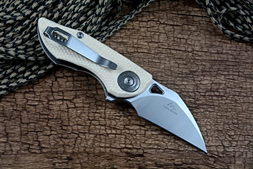 TWOSUN Pocket Knife Utility Folder 14C28N Satin Blade Resin Handle TS314