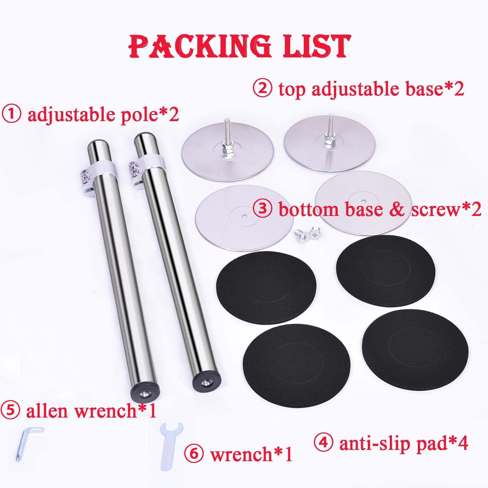 Undermount Sink Mounting Brackets New 304 Stainless Steel Sink Legs Sink Repair Supports Kit Installation and Repair System for Kitchen and Bathroom (Height: 16 to 29.5 inch)