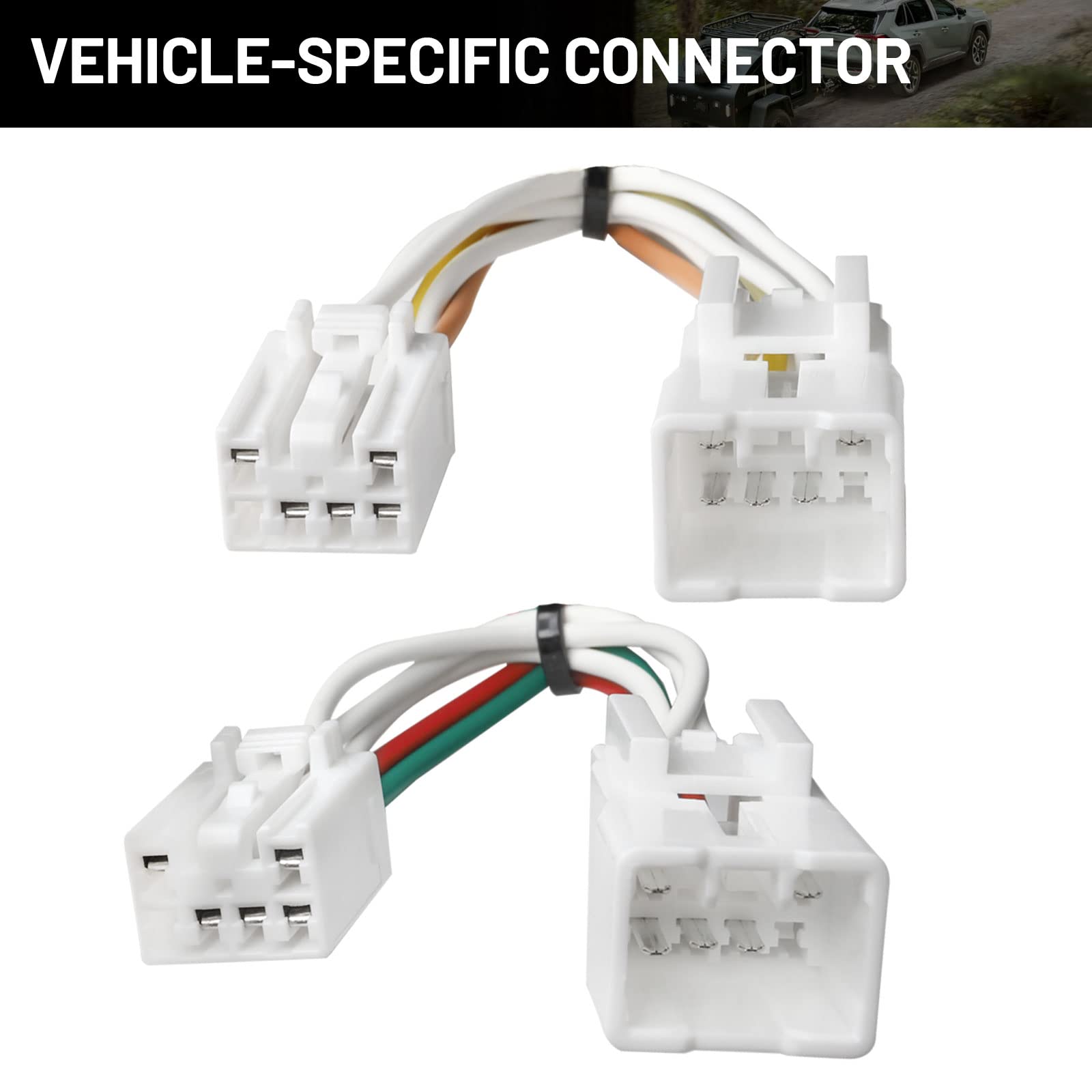 MECMO 4 Pin Trailer Wiring Harness for 2006-2012 Toyota RAV4, β56165 T-Connector Hitch Wiring for Trailer Light Connect