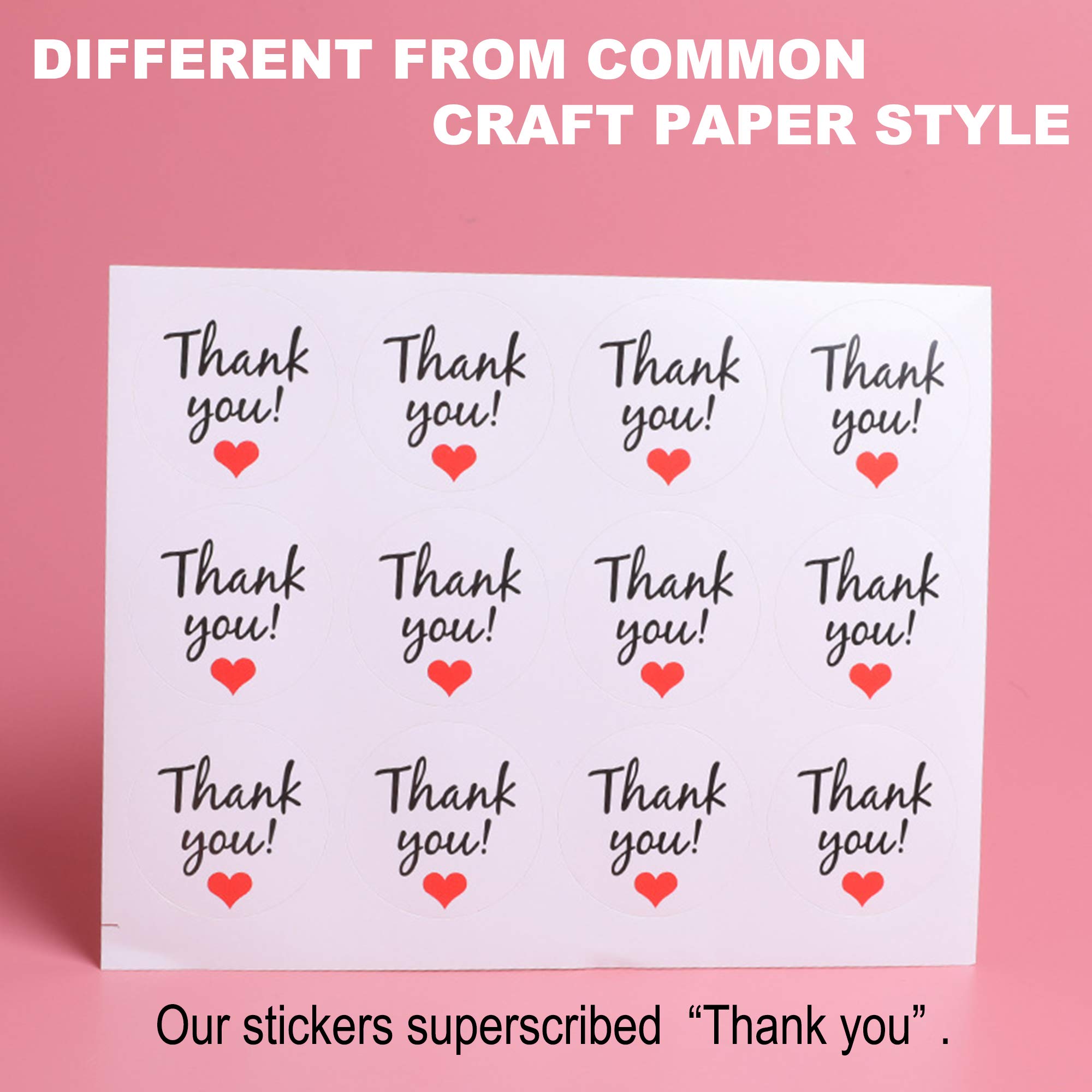 Mr-Label 300 Pcs of Circle Sealing Sticker – Thank You Sticker/Thank You Adhesive Label for Card| Envelope|Gift| Product (White)
