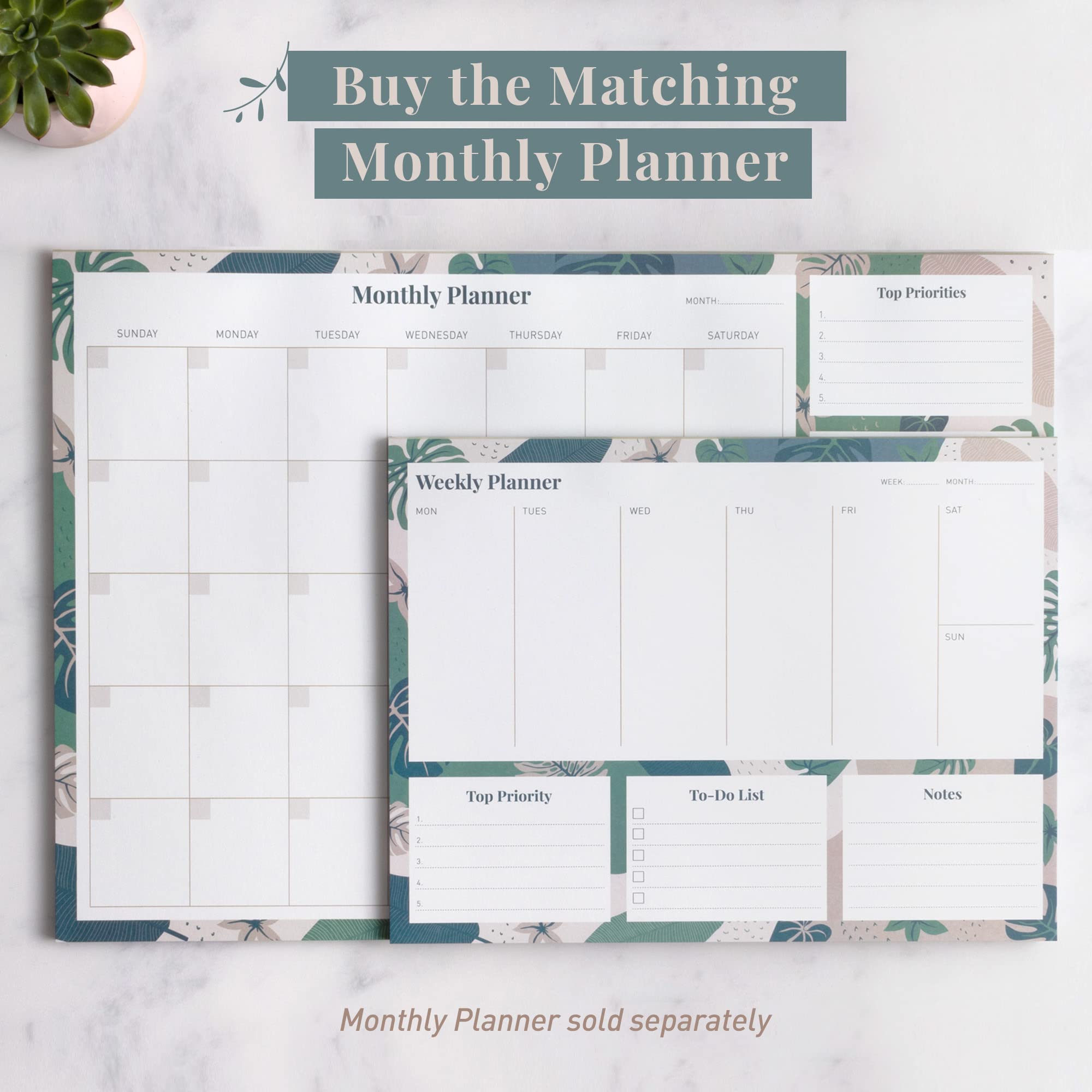 Rileys Weekly Planner Pad, Weekly Calendar Pad Tear Off, Desk Planner, Weekly To Do List Notepad, Weekly Planner Notepad, Desk Calendar, Undated Weekly Organizer, Daily To Do List Planner 11” x 8.5”