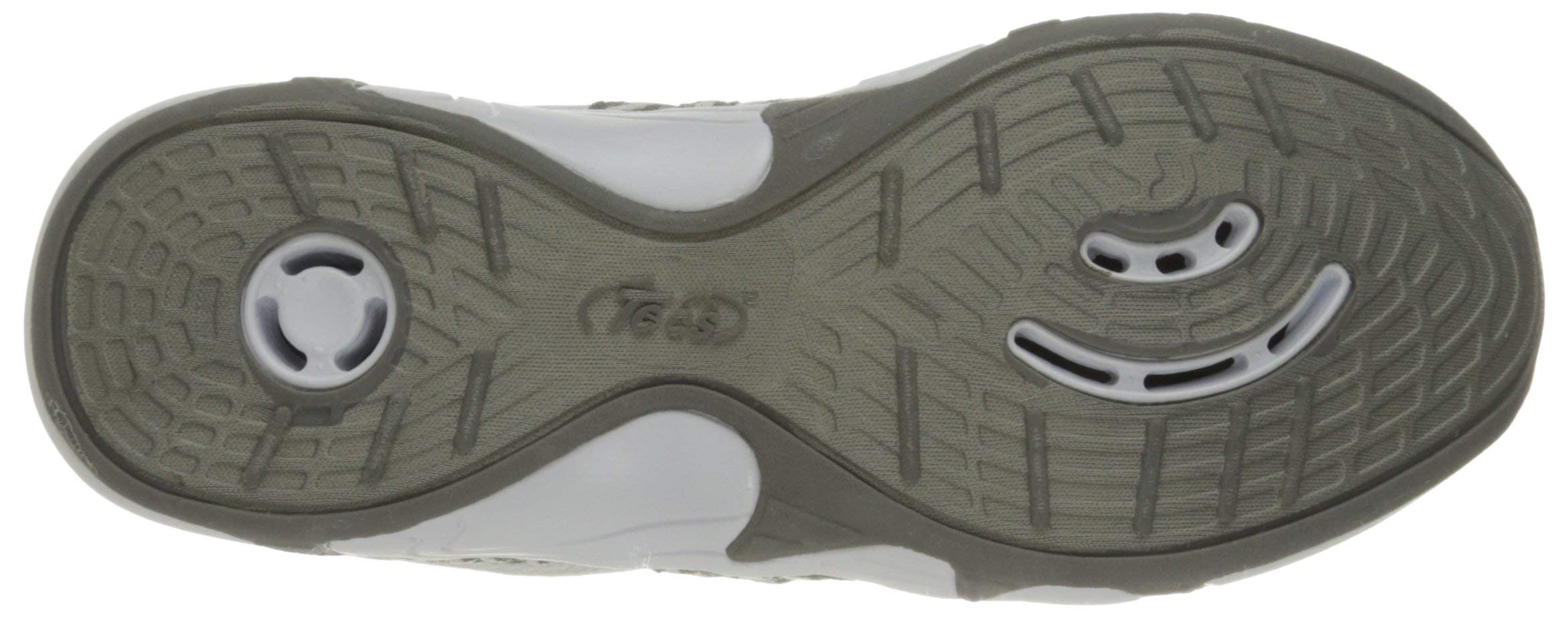 RocSoc Womens Water Dissipating Lightweight Mesh Walking Shoes, Breathable Design with Quick On and Off Laces, Comfort on Uneven Surfaces White/Grey