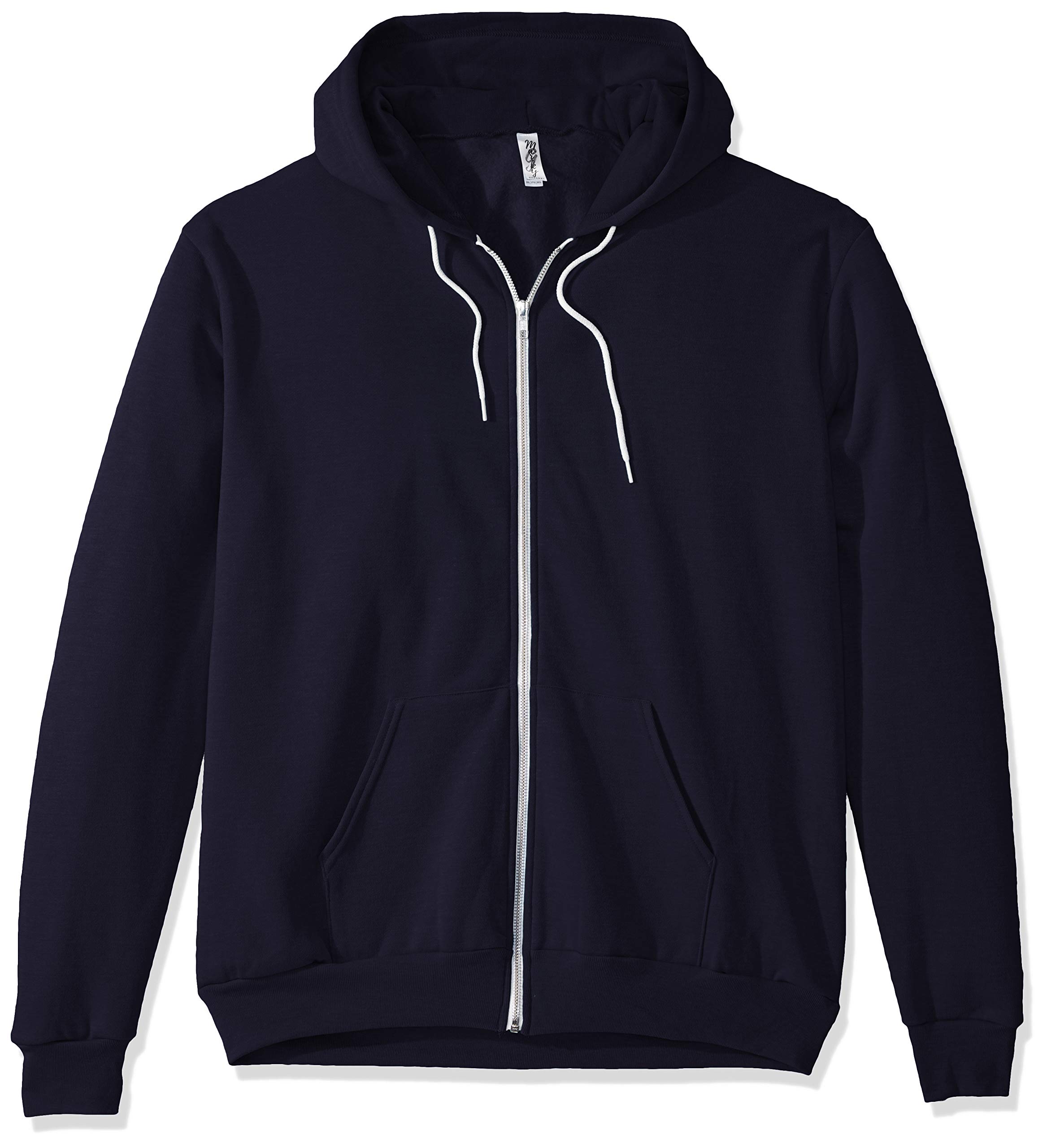 Marky G Apparel Men's Flex Fleece Full-Zip Hooded Sweatshirt Jacket, Black, M