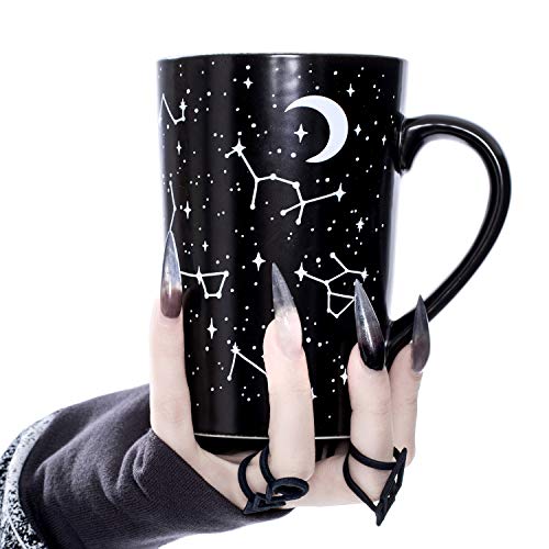 Rogue + Wolf Halloween Mug Witch Voyager Tall Coffee Ghost Mug Decor Spooky Gifts Cool Mugs for Women & Men Goth Tea Creepy Kawaii Wiccan Hocus Pocus Astrology Witchcraft Supplies - 12.8 oz / 380ml
