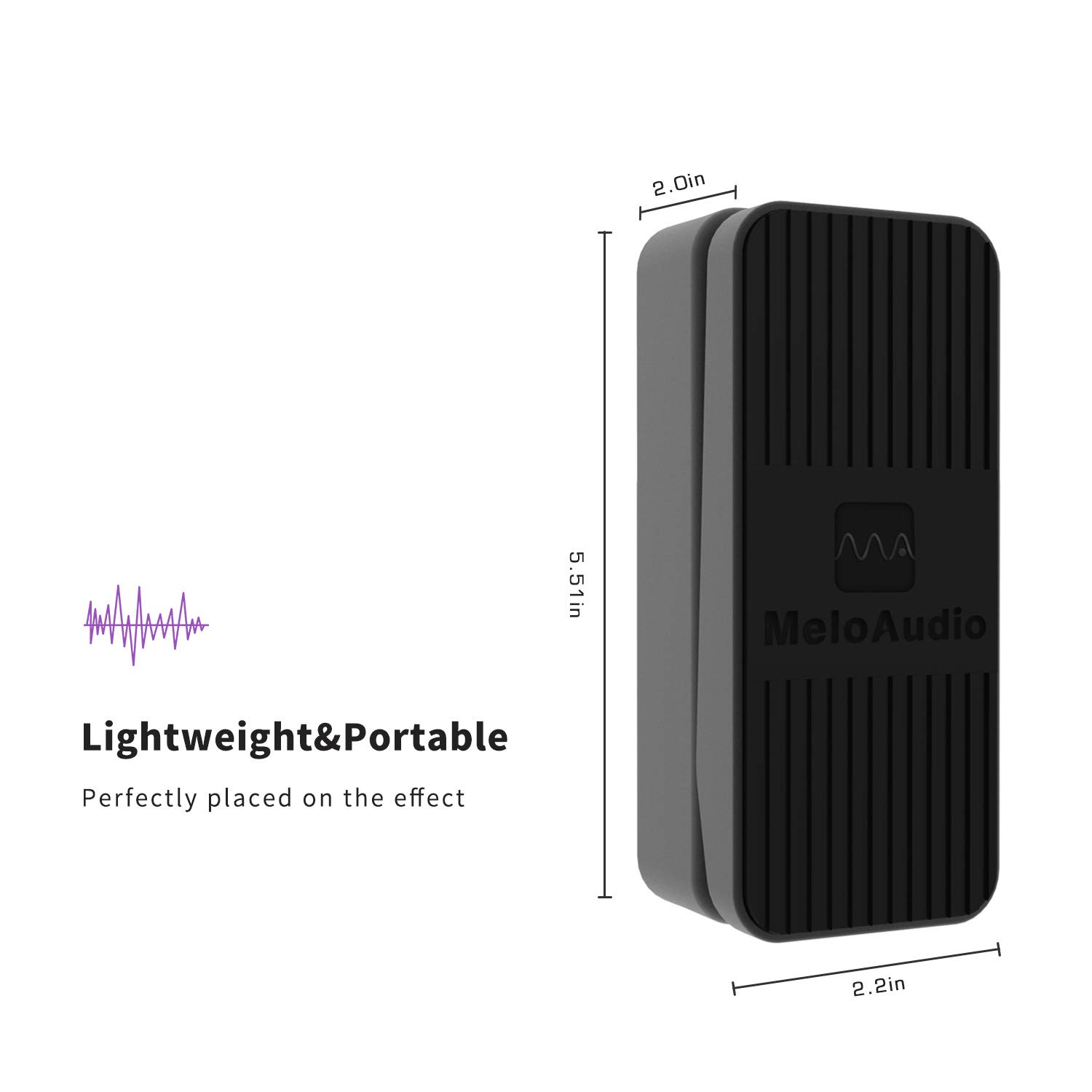 MeloAudio EXP-001 Volume Expression Wah Bass Guitar Effects Pedal l for Guitar & Bass with Instrument Cable