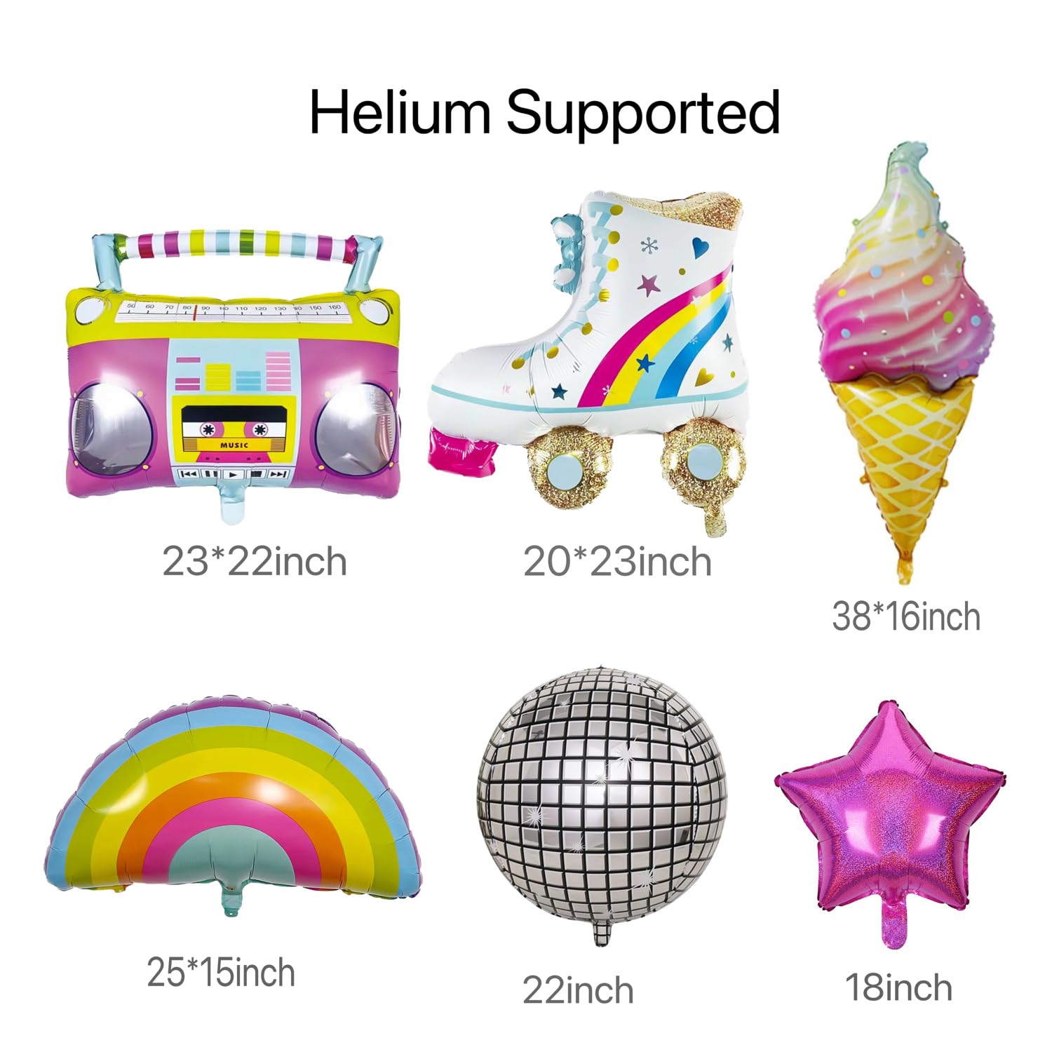 Rainbow Retro Party Balloons Kit for Hot Pink Girls Birthday Party,Baby Shower,Princess Themed Decorations