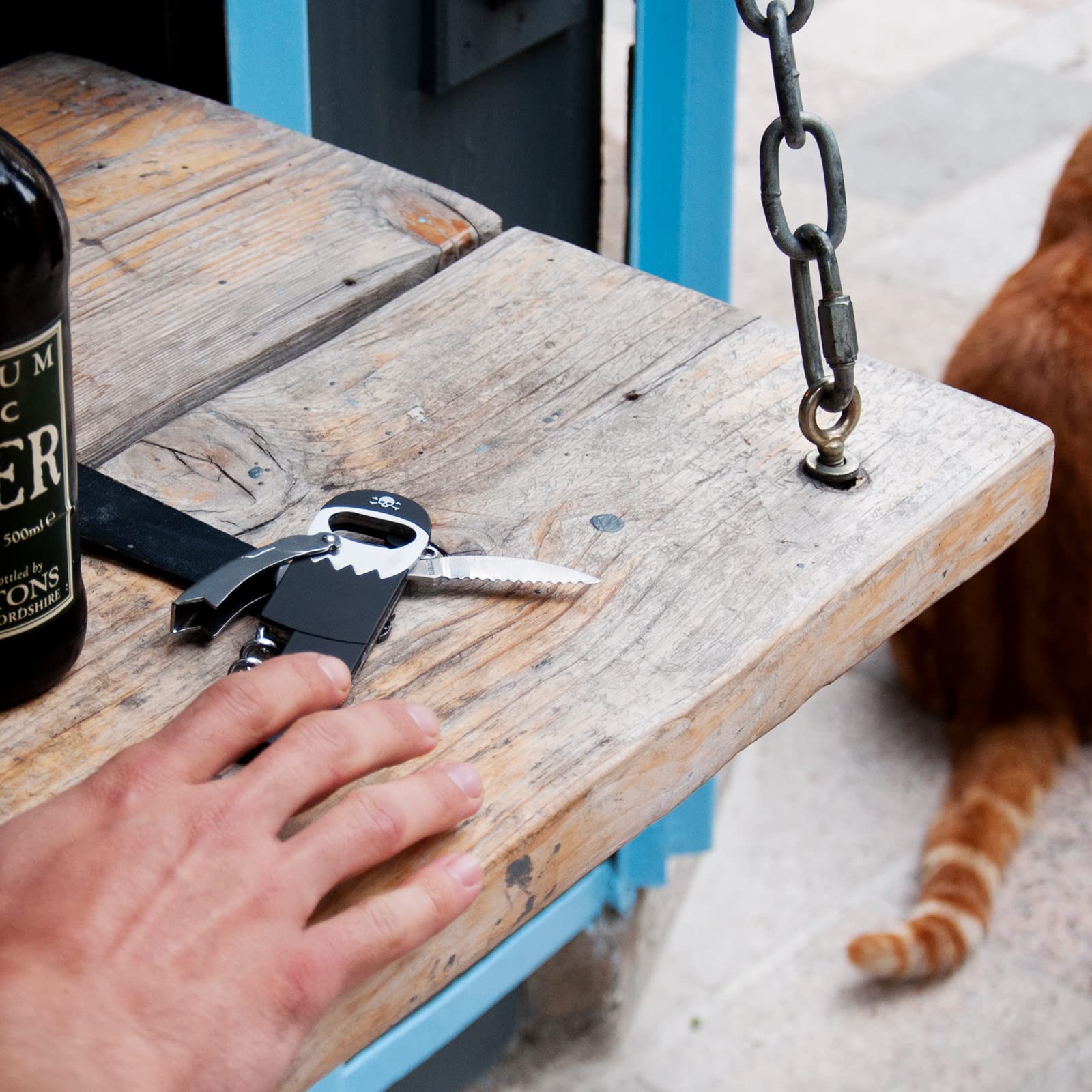 Suck UK Pirate Bottle Opener | Novelty Corkscrew Wine Opener & Beer Bottle Opener | Wine Opener & Keychain Bottle Opener