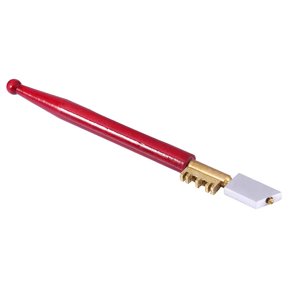 Self-Lubricating Glass Cutter,Diamond Tip Glass Cutter,with Brass Breaking Teeth Glass Bottle Cutter,for Cutting 2-25mm Thick Glass,Diamond And Minerals