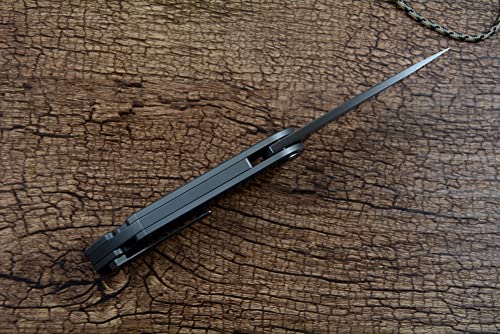 twosun TWOSUN Pocket Knife M390 Blade Flipper TC4 Titanium Handle TS308