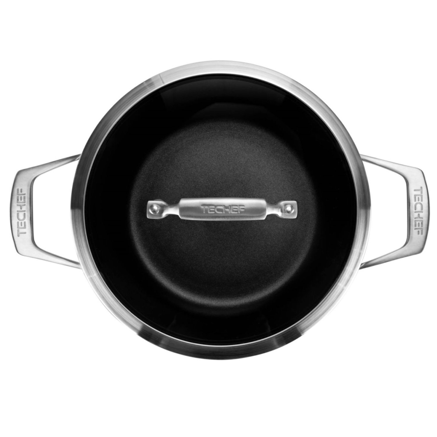 TECHEF - Onyx Collection - 5-quart Soup Pot with Glass Lid, coated with New Teflon Platinum Non-Stick Coating (PFOA Free) (5-quart)