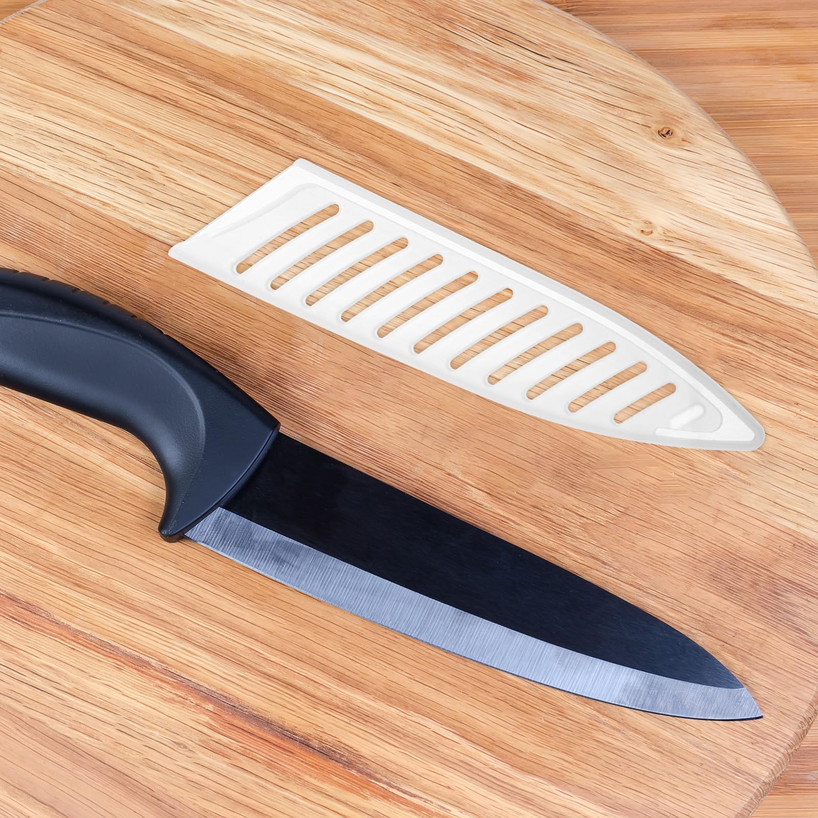 PATIKIL PP Safety Knife Cover Sleeves for 3.5" Paring Knife, 5 Pack Knives Edge Guard Blade Protector Universal Knife Sheath for Kitchen, White