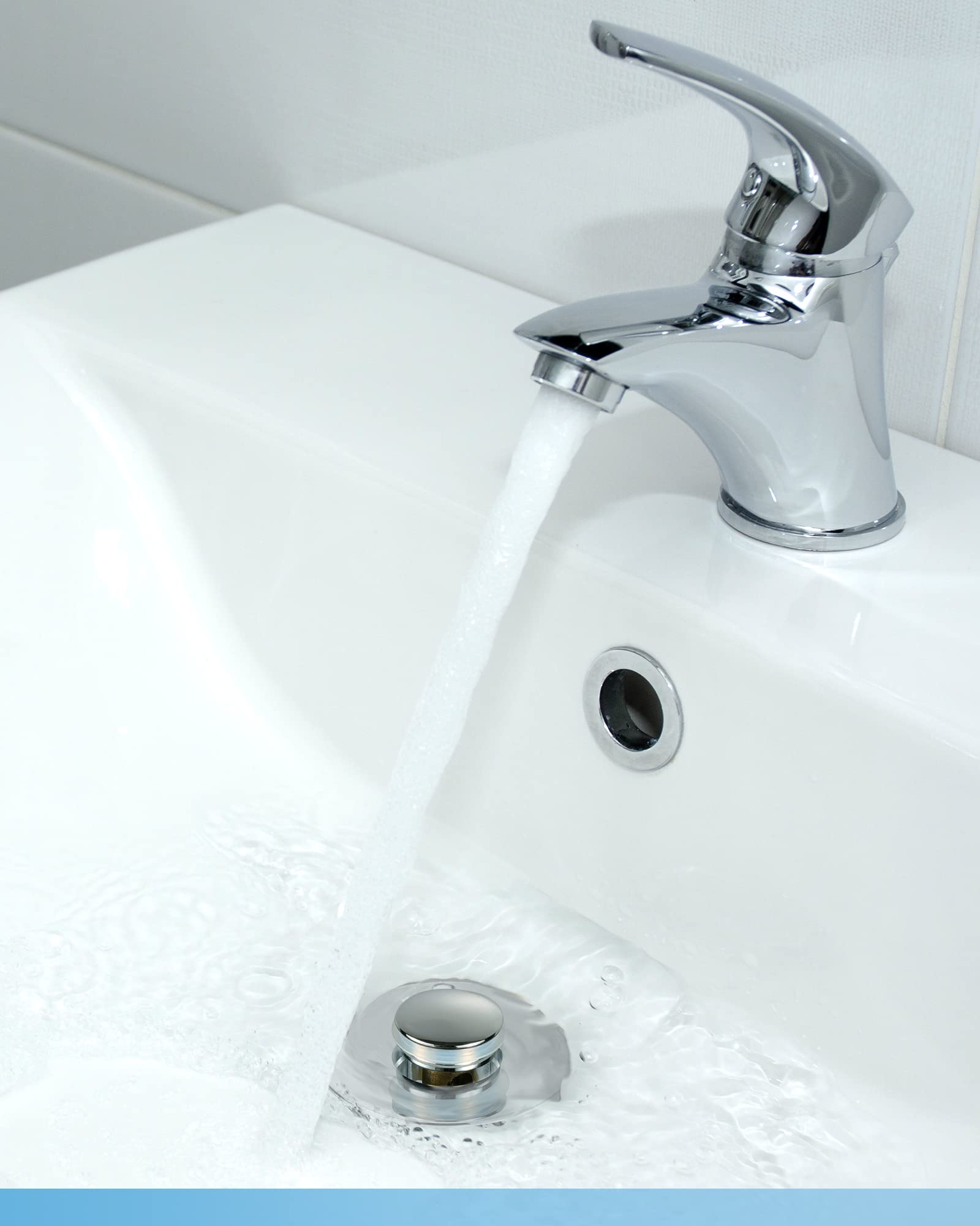 Tgosomt Bathroom Sink Stopper, Bathroom Sink Drain Strainer, Revolutionary Bathroom Accessories & Essentials (Chrome-Plated)