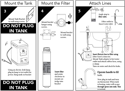Westbrass D272HFP-62 Develosah 2-Handle Hot and Cold Water Dispenser with Instant Heating Tank, Matte Black