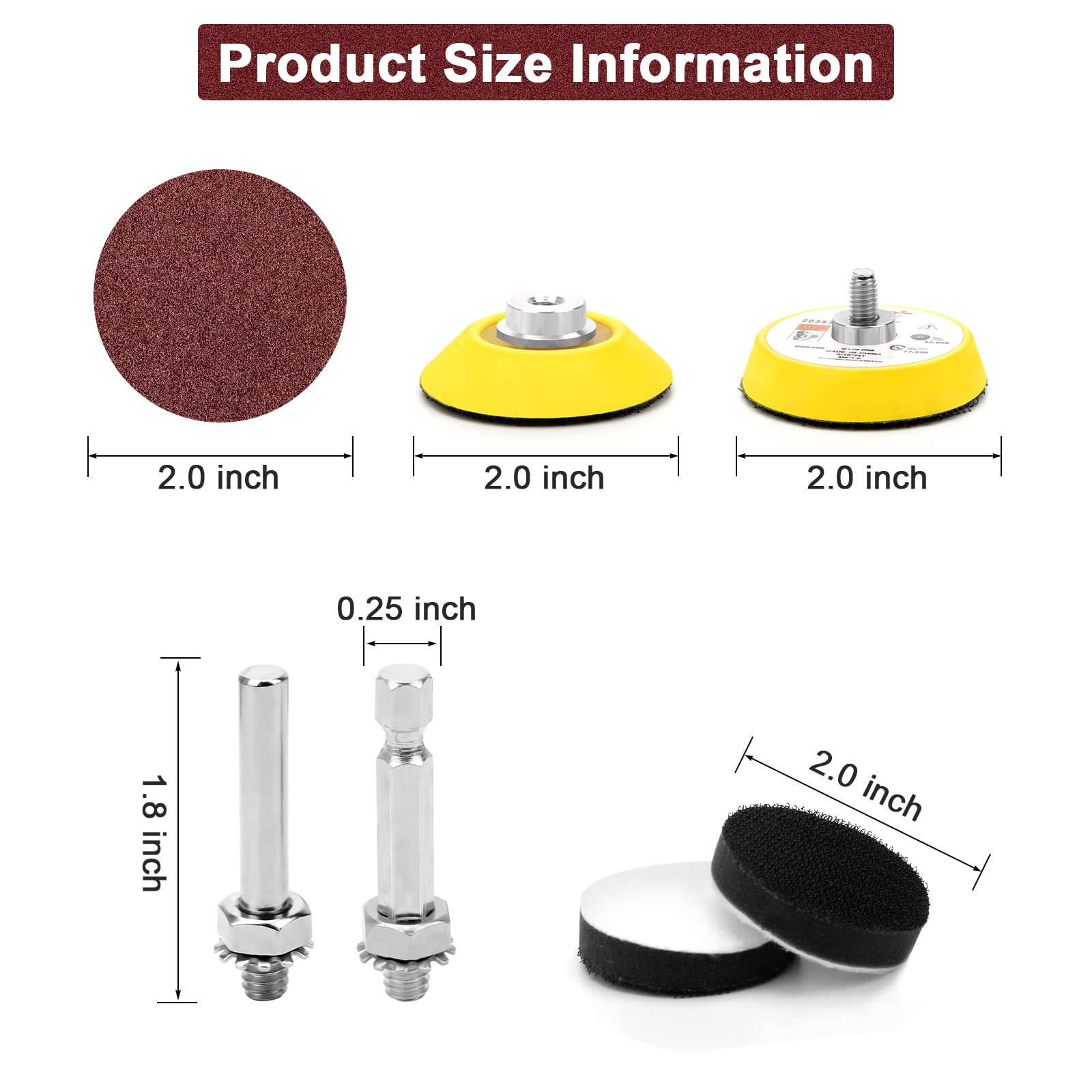 Windspeed 240+8 Pcs Sanding Discs Pad Kit, 2 Inch Die Grinder Sanding Disc Sander Attachment for Drill Sanding Attachment Rotary Sander Pads Include 60-3000 Grit