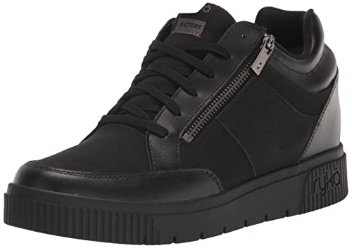 Ryka Women's Victory Wedge Sneaker Black/Black 7.5 M