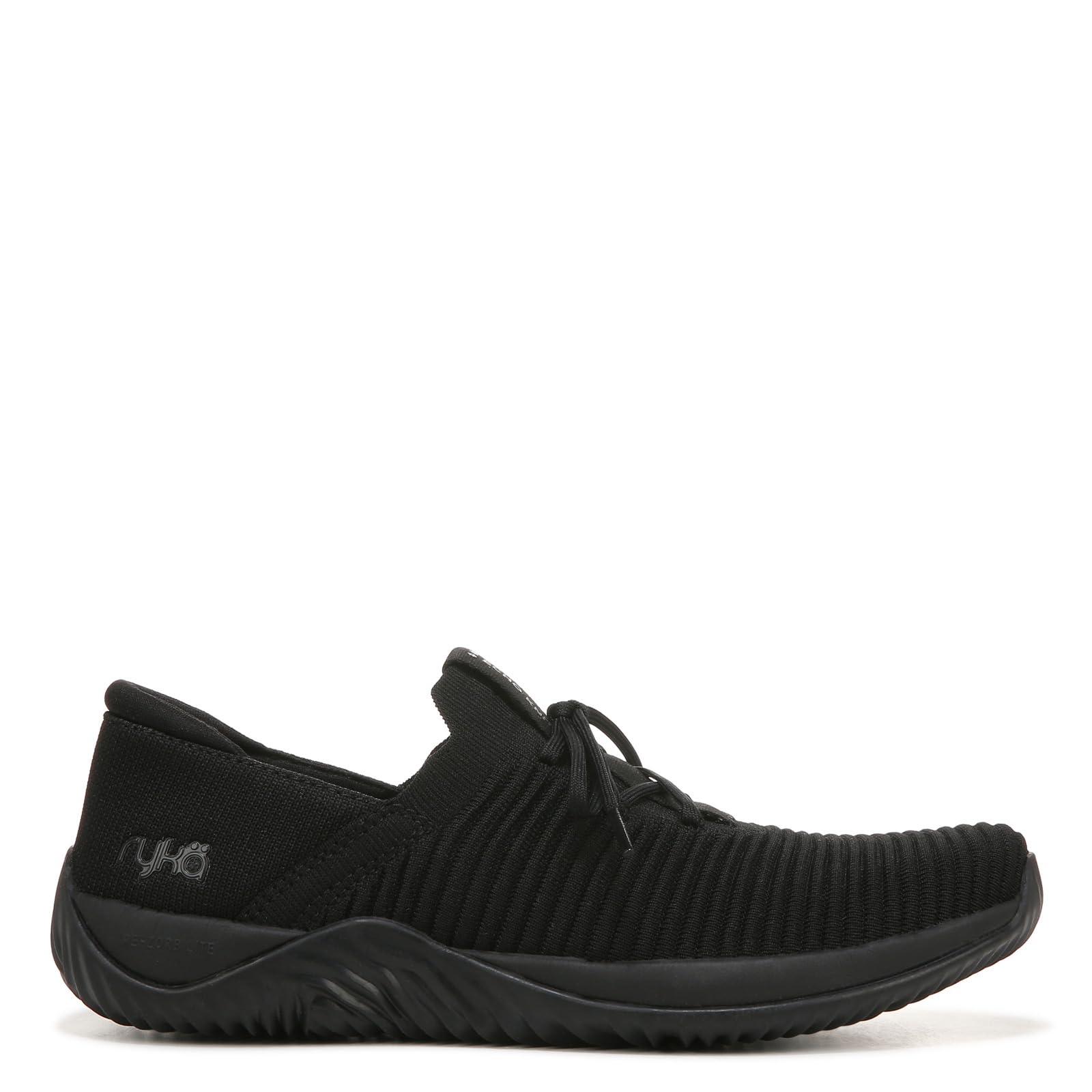 Ryka Womens Echo Knit Fit Slip-on Sneaker, Black, 11 US