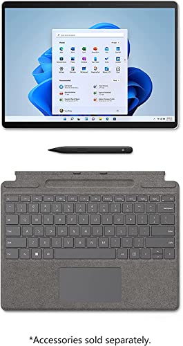 Microsoft 13" Multi-Touch Surface Pro X, SQ1, 8GB RAM, 128GB SSD, PixelSense Display, Adreno 685 GPU, Bluetooth 5.0, Windows 11 Pro (Wi-Fi Only, Platinum) (Renewed)