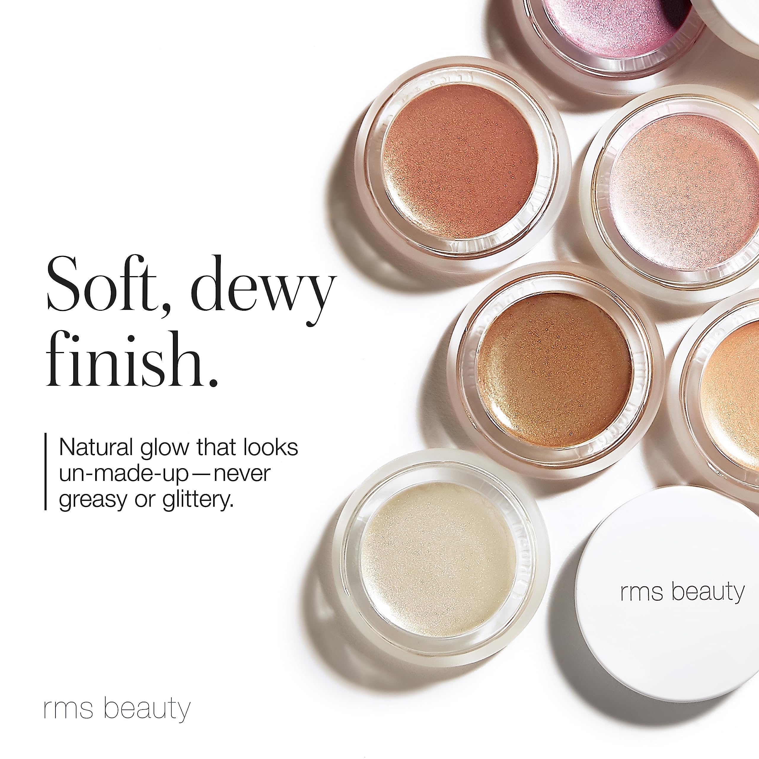 RMS Beauty Luminizer - Cream Highlighter Makeup, Luminous Dewy Makeup Highlighter Eyeshadow, Body Shimmer, Face Highlighters & Luminizers, Glow Makeup