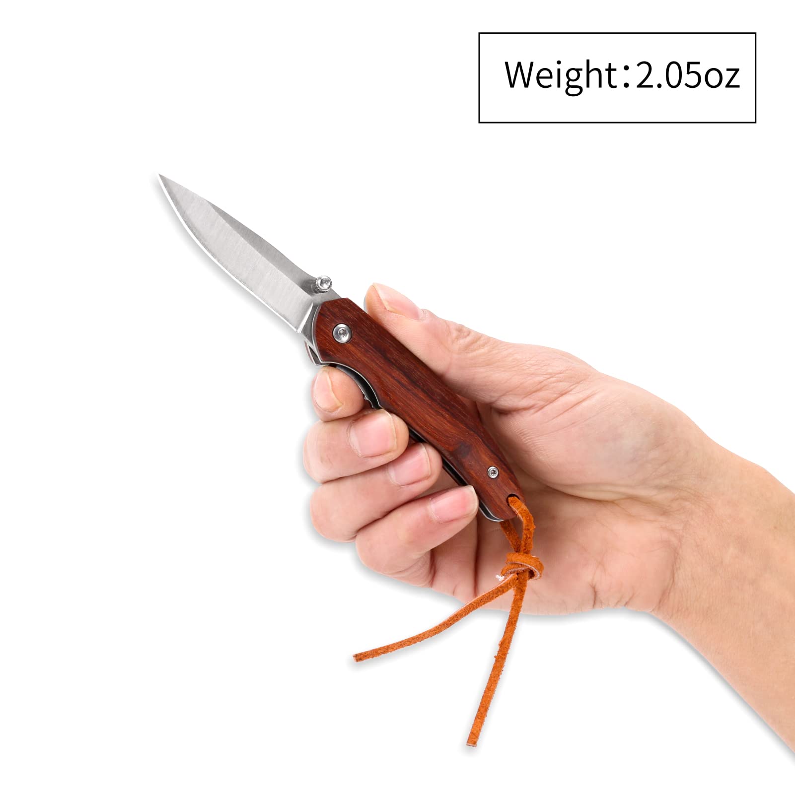 STANBIK Pocket Knife for Men,Pocket Knife with 2.4in 9CR18MOV Blade and Rosewood Handle for Outdoor, Tactical, Survival and EDC.