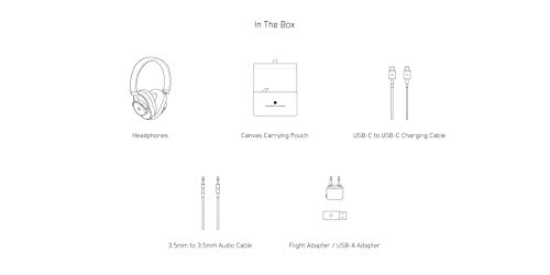 Master & Dynamic MW65 Active Noise-Cancelling (Anc) Wireless Headphones β Bluetooth Over-Ear Headphones with Mic, Silver Metal/ Brown Leather