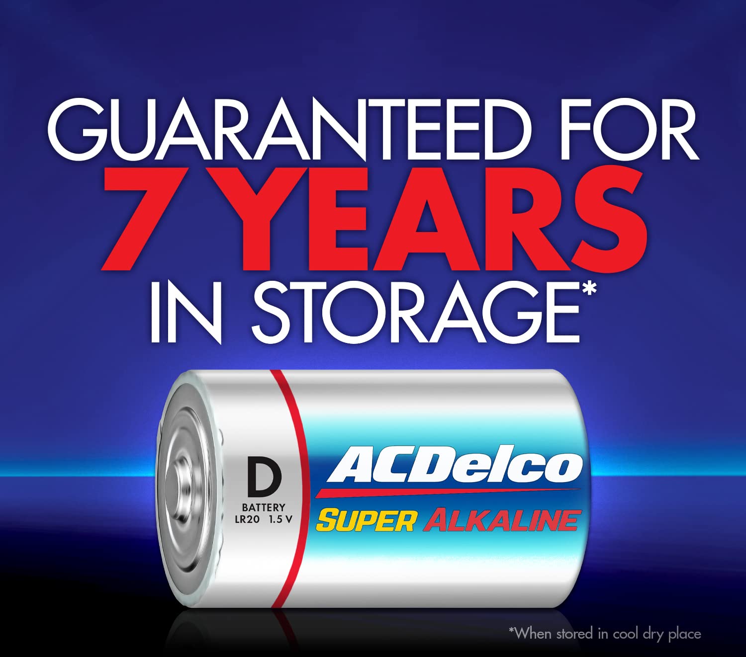 Powermax ACDelco 24-Count Size D Cell Alkaline Batteries Super Alkaline Battery 7-Year Shelf Life Reclosable Packaging