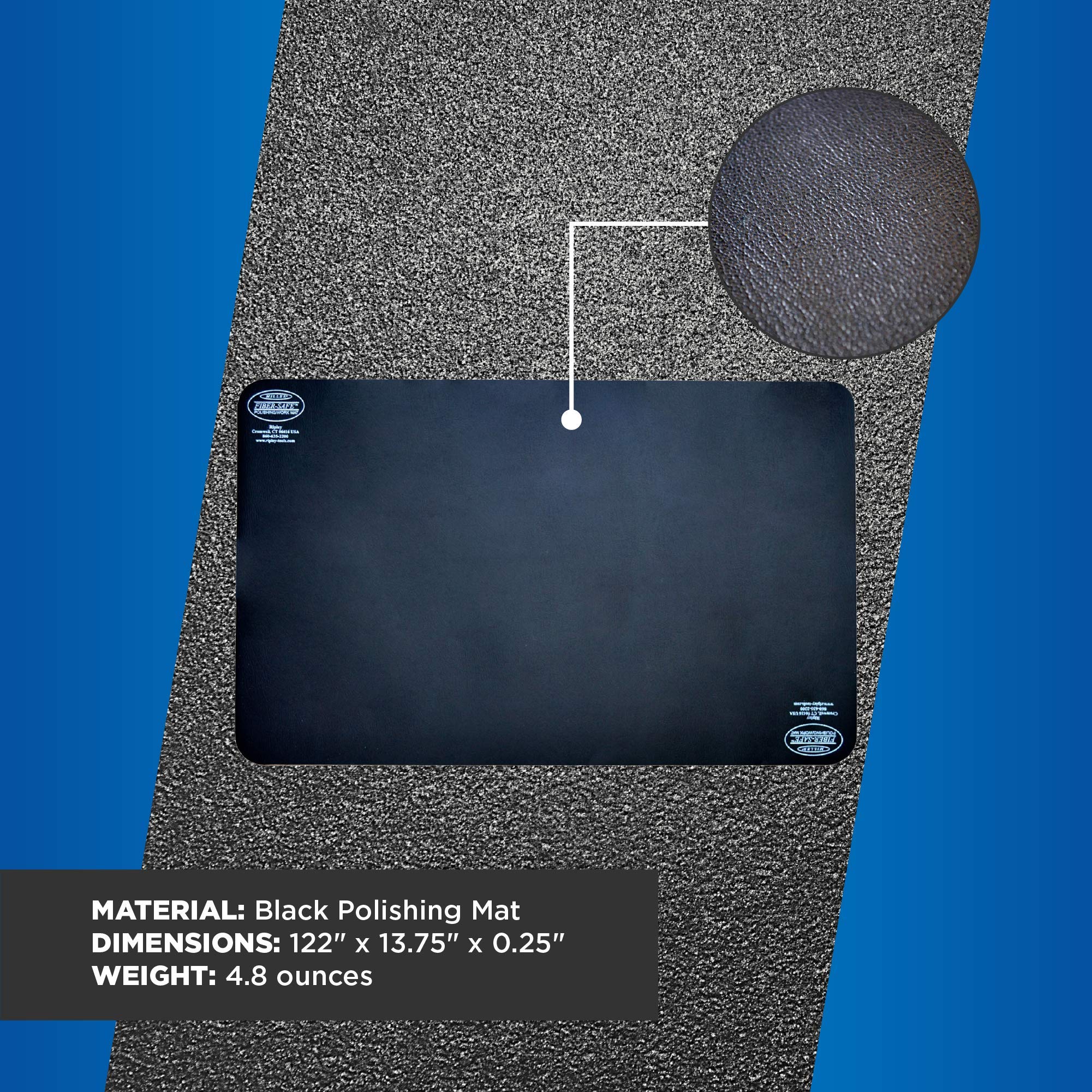 Miller Softy Series Black Anti-Static Polishing Work Mat, Easily Portable Pad for Working Technicians, Electricians, and Installers, 14 Inches x 22 Inches x 0.06 Inches