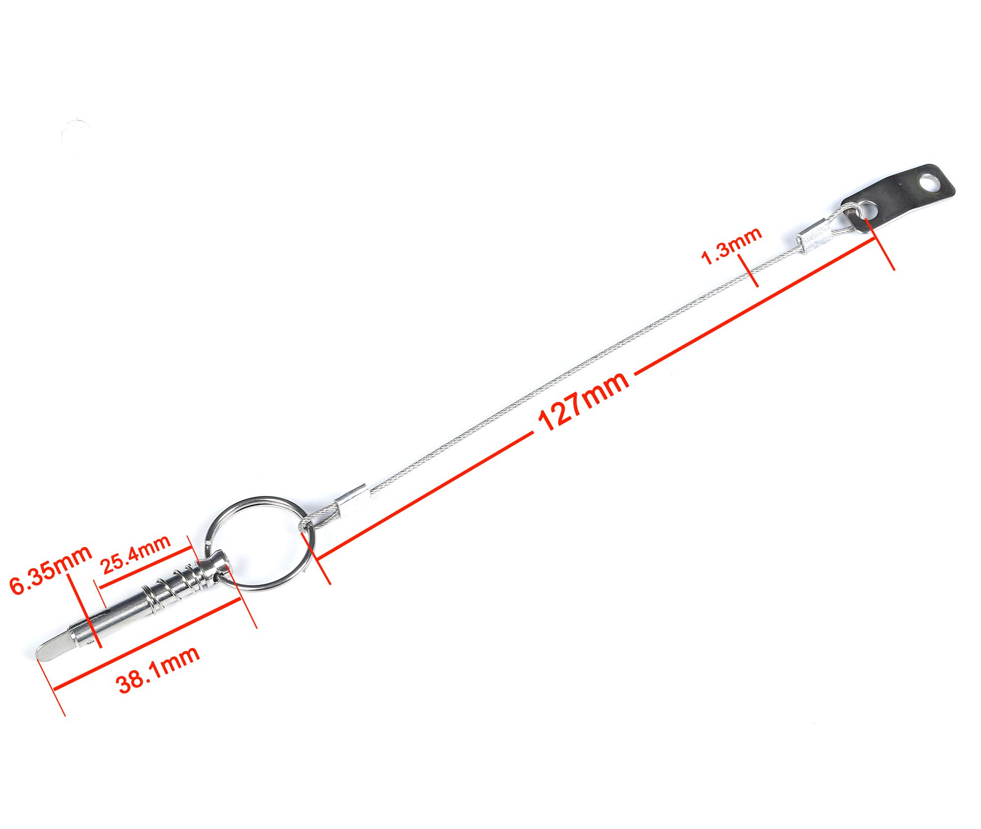 MX Boat pin,Bimini Top Quick Release Pins with Lanyard 2pcs