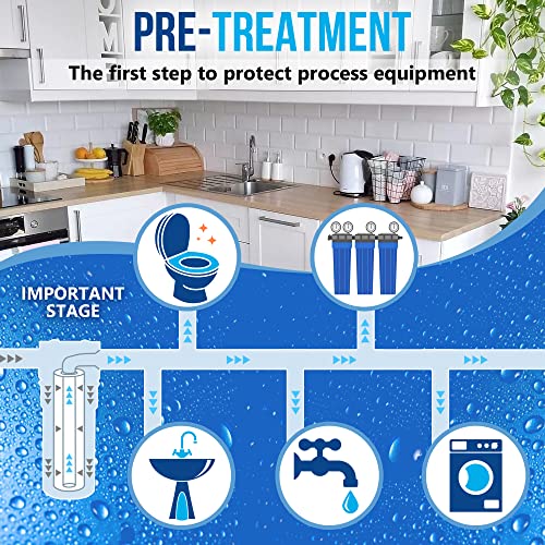 Standard Whole House Coconut Shell Carbon Block 5 Micron Water Filter 20” x 2.5” Fits 20” x 2.5” Housings. Remove Chlorine and Bad Odor. Compatible with C1-20, HX-CB-25-2010, F3WCB32 Pack of 6