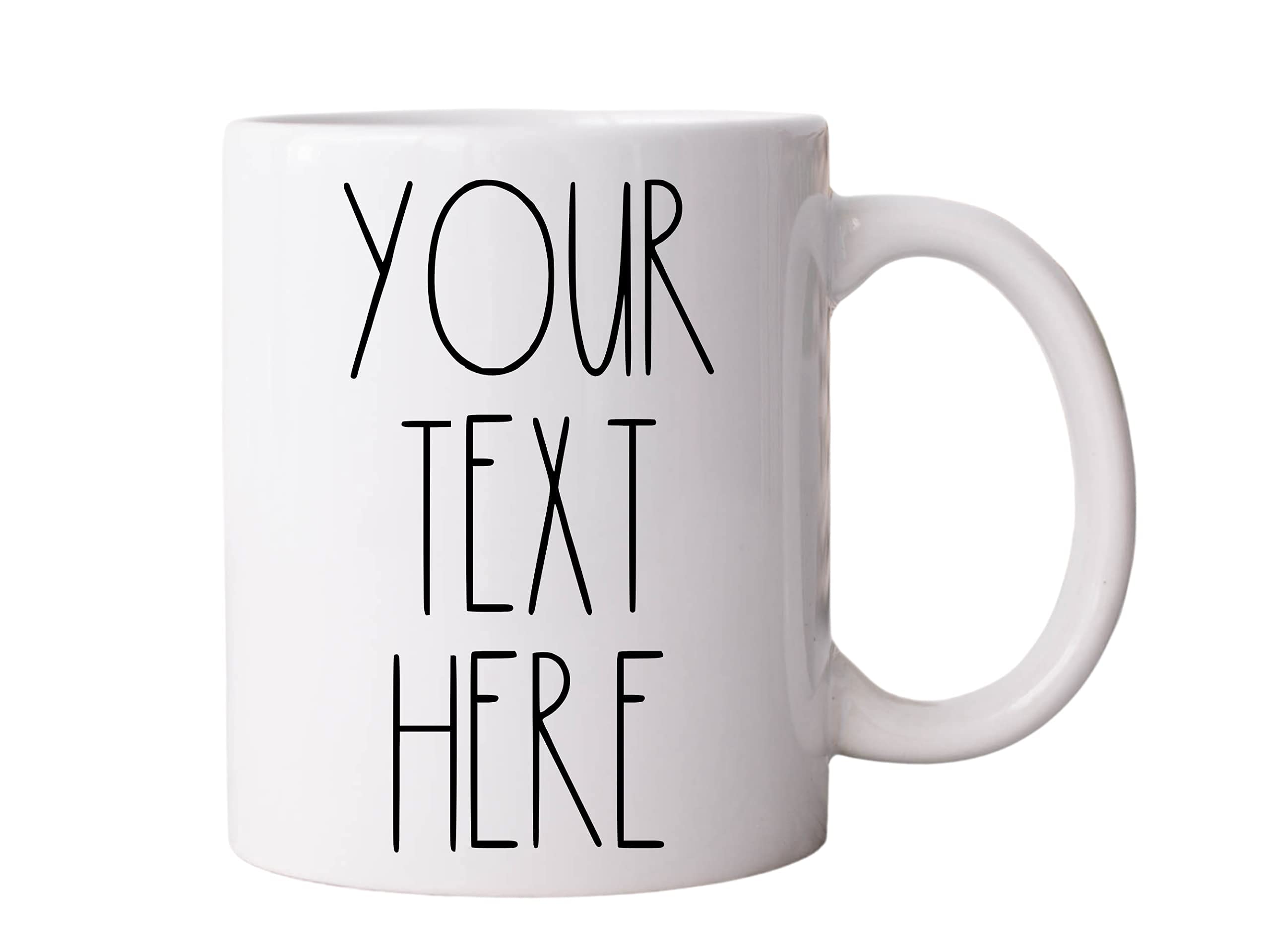 YOUR CUSTOM TEXT Rae Dunn Inspired Ceramic Mug - 11oz Personalized Mug