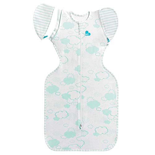 Love to Dream Swaddle UP Transition Bag Organic lbs Patented ZipOff Wings Gently Help Baby Safely Transition from Being swaddled arms Free Before Rolling Over, Mint, Large (19-24 Pound)