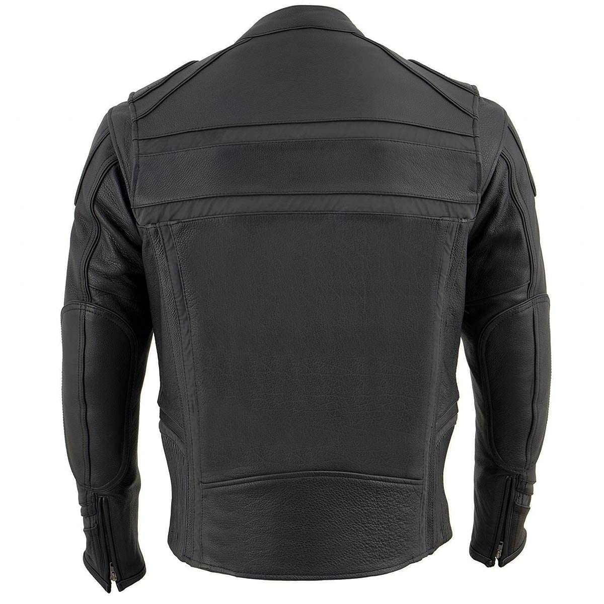 Milwaukee Leather ML2083 Men's Black Vented Reflective Leather Jacket - 3X-Large
