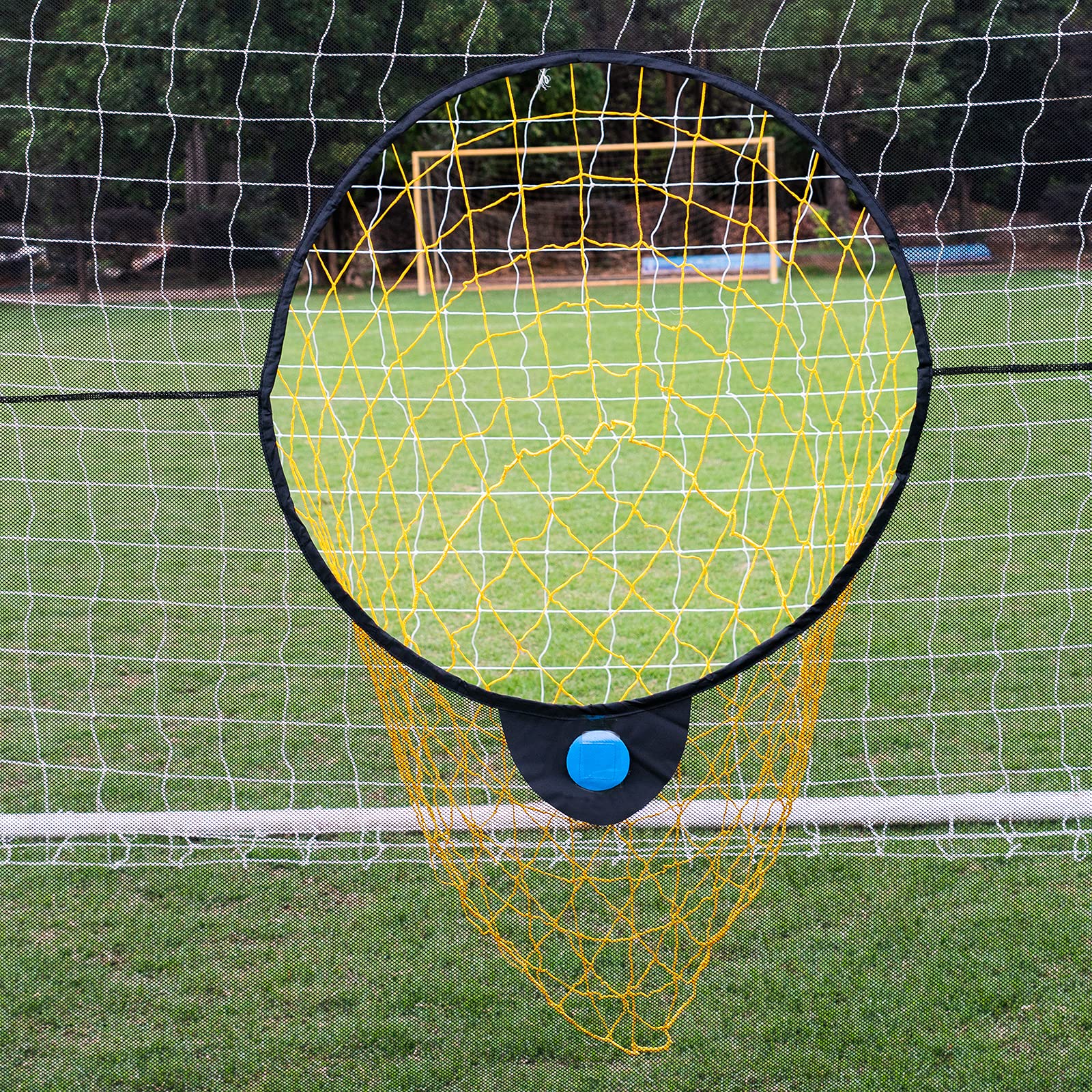PodiuMax Soccer Goal Target Net with Highlighted Scoring Zones, Sturdy Polyester Net for Shooting and Finishing Drill Practice, 12x6' Futsal