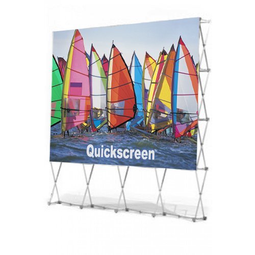QuikScreen Complete Theater System! 12β Projection Screen with HD Savi 4000 Lumen Projector, Sound System, Streaming Device w/WiFi, Lockable Storage Cabinet (BT-100)