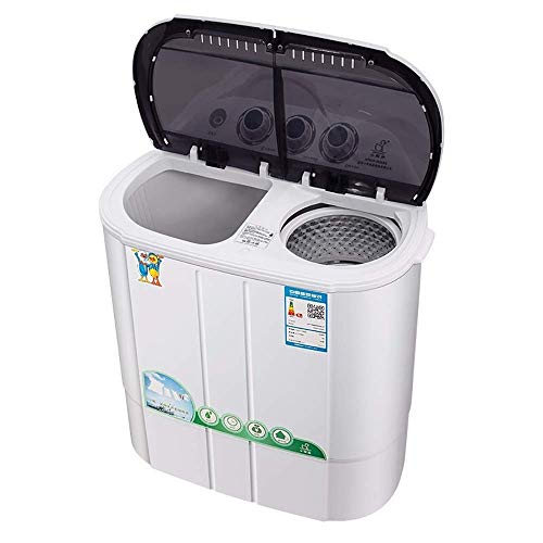 Portable Washing Machine Twin Tub Washer Machine with Wash and Spin Cycle Compartments (Color : D)