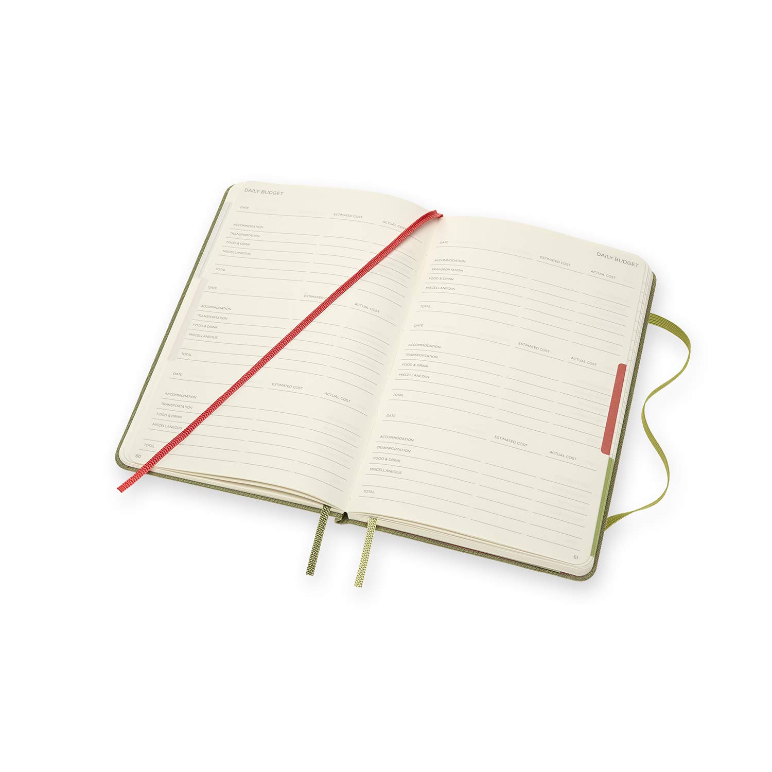 Moleskine Voyageur Notebook, Hard Cover, Medium (4.5" x 7") Elm Green, 208 Pages