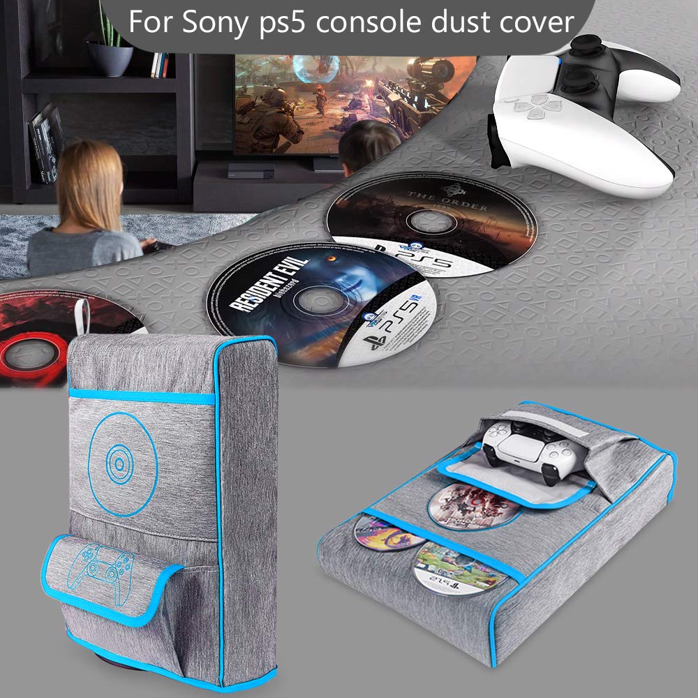 PS5 Console Dust Cover ,Dust Proof Cover for Sony Playstation 5 Game Console Protector Anti Scratch Washable Dust Cover Sleeve for PS5